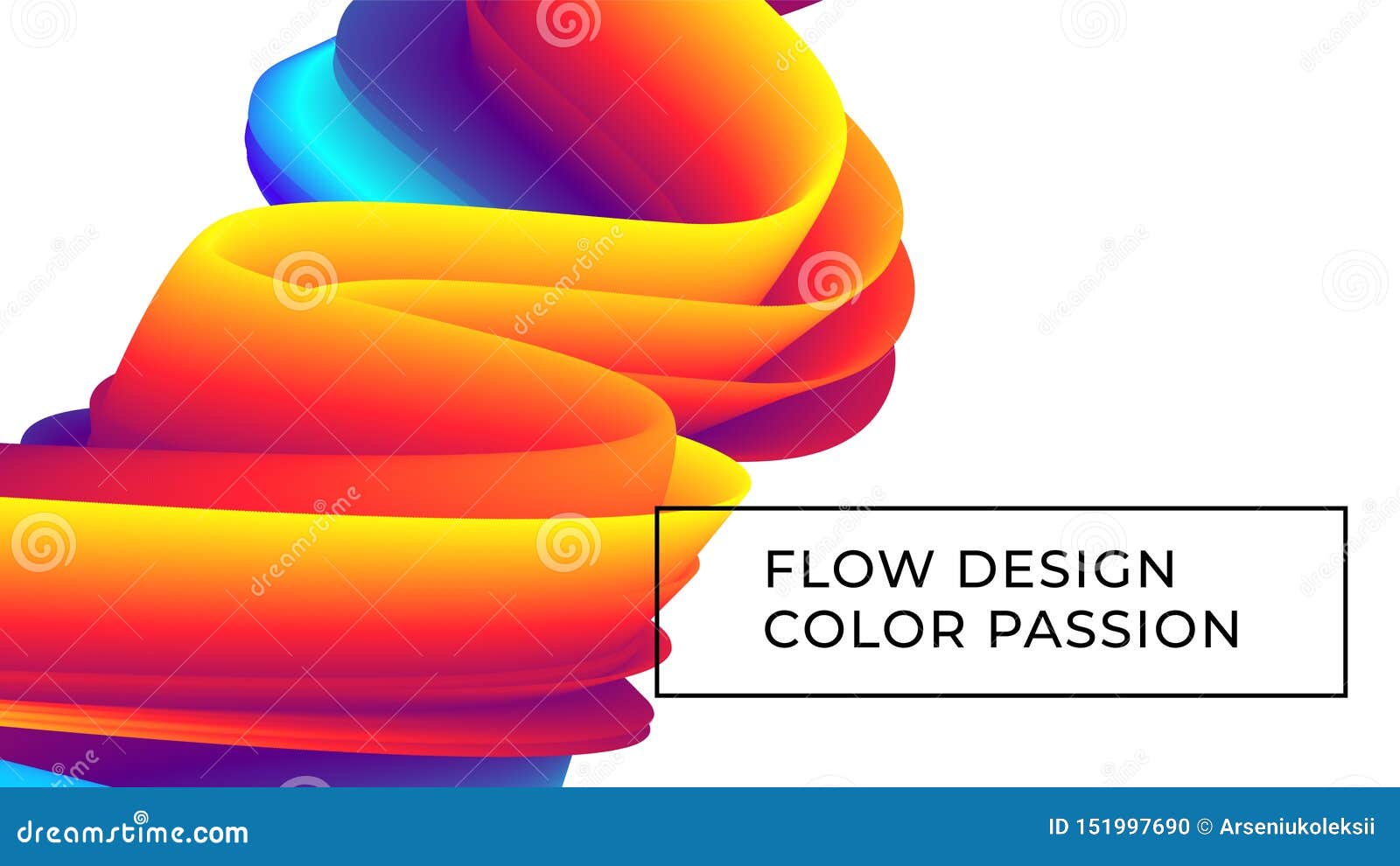 Color flow background. stock vector. Illustration of shape - 151997690