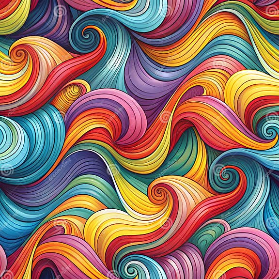 Color Flow Wallpaper Showcases a Mesmerizing Blend of Swirling Stock ...