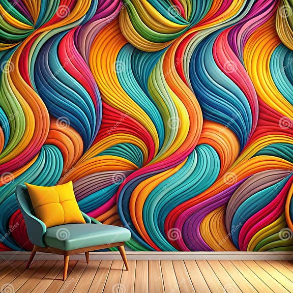 Color Flow Wallpaper Showcases a Mesmerizing Blend of Swirling Stock ...