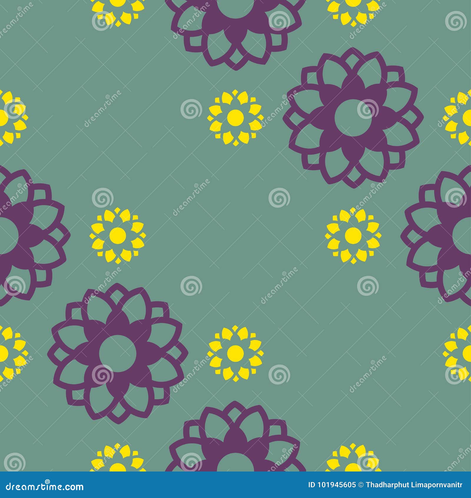 COLOR FLOWER LINE PATTERN stock vector. Illustration of flora - 101945605