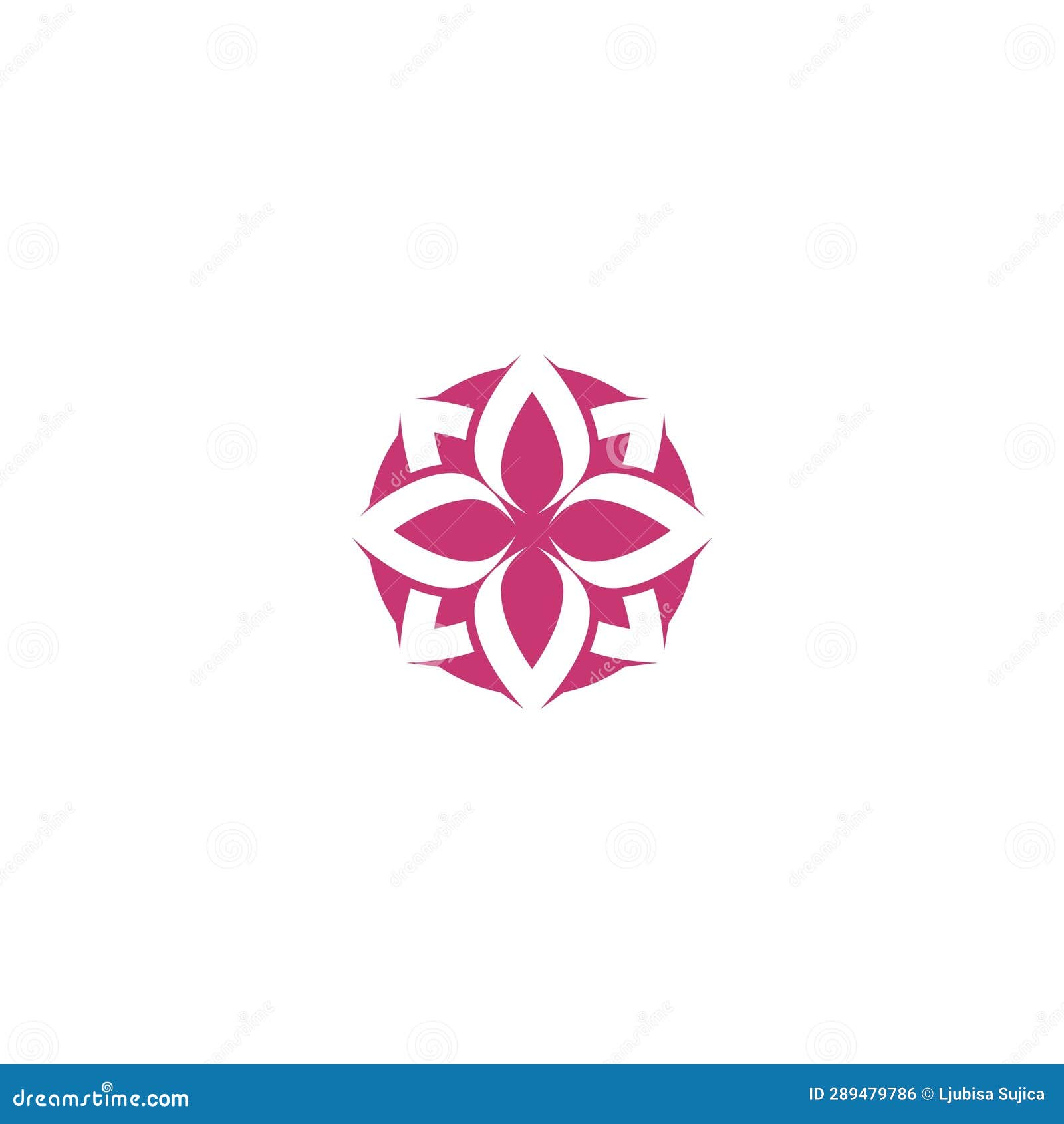 Color Flower Logo Icon Isolated on White Background Stock Illustration ...