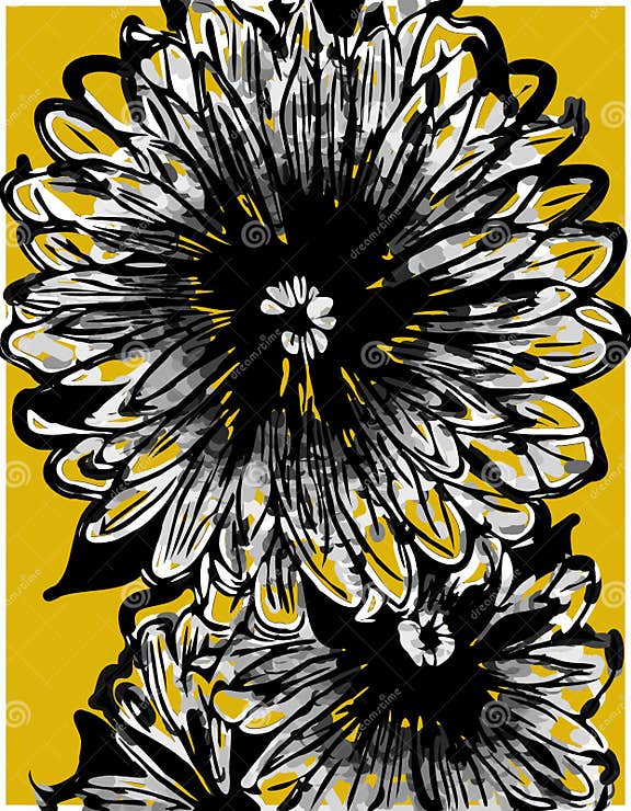 Color of flower pattern stock illustration. Illustration of gray ...