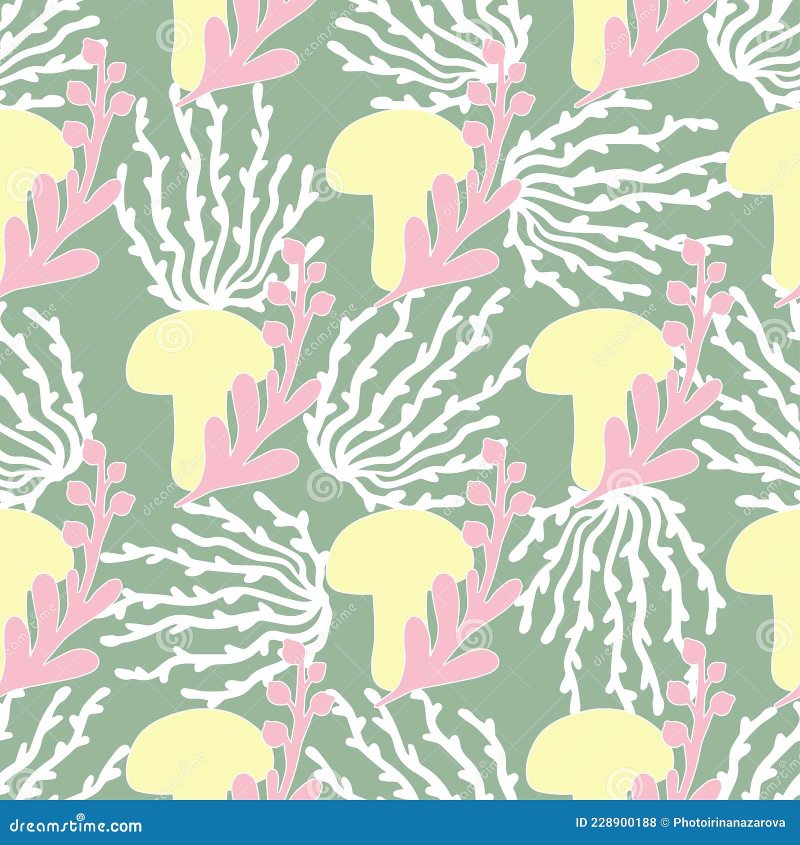 Color Flower Pattern in Doodle Technique. Vector Illustration Stock ...