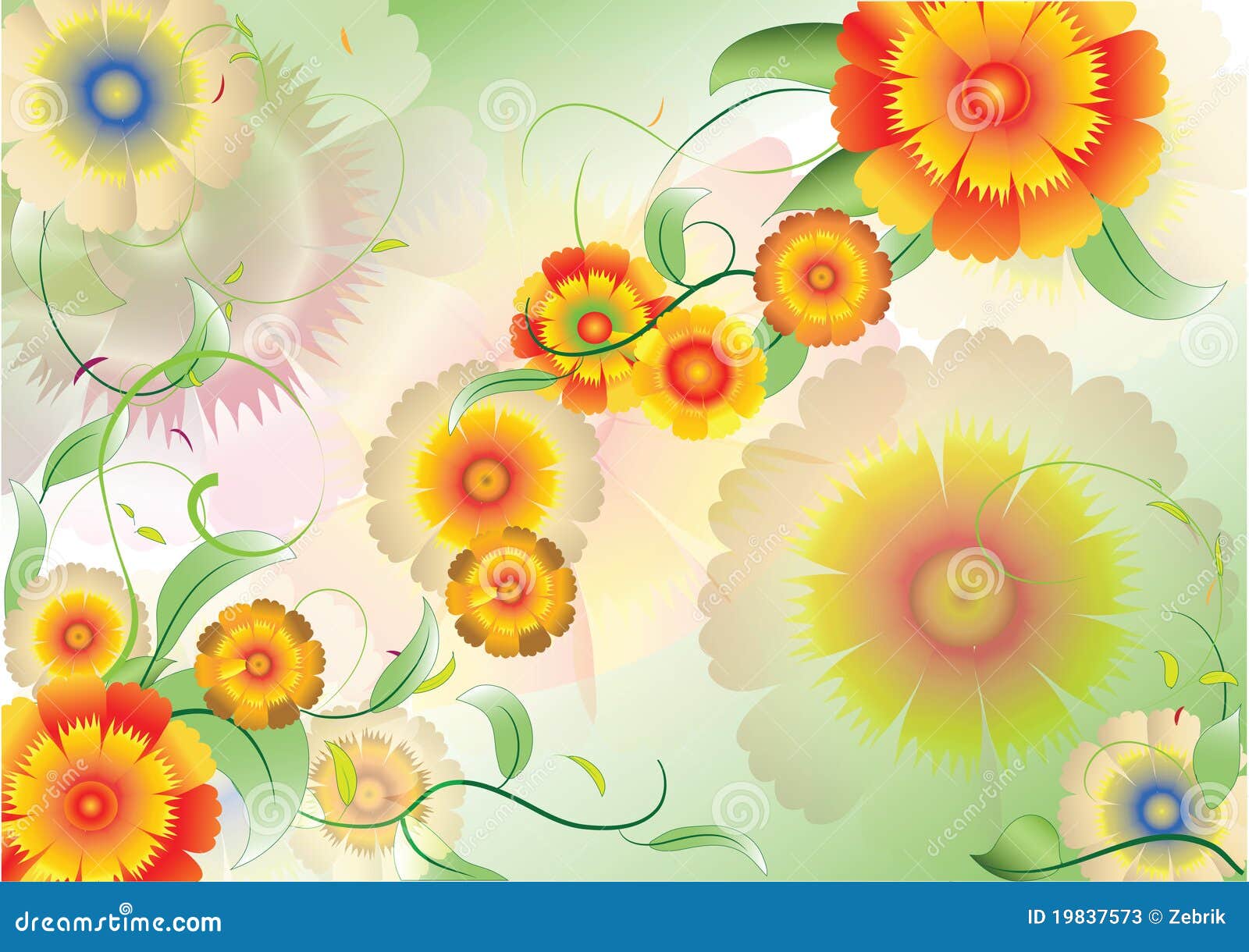 Color flowers background5 stock vector. Illustration of floral - 19837573