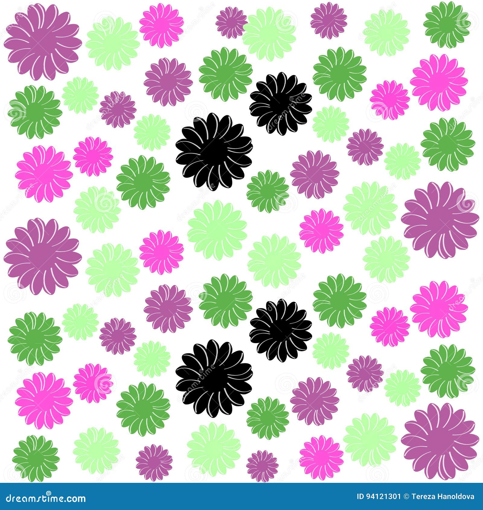 Color Flowers Isolated on White Background Stock Vector - Illustration ...