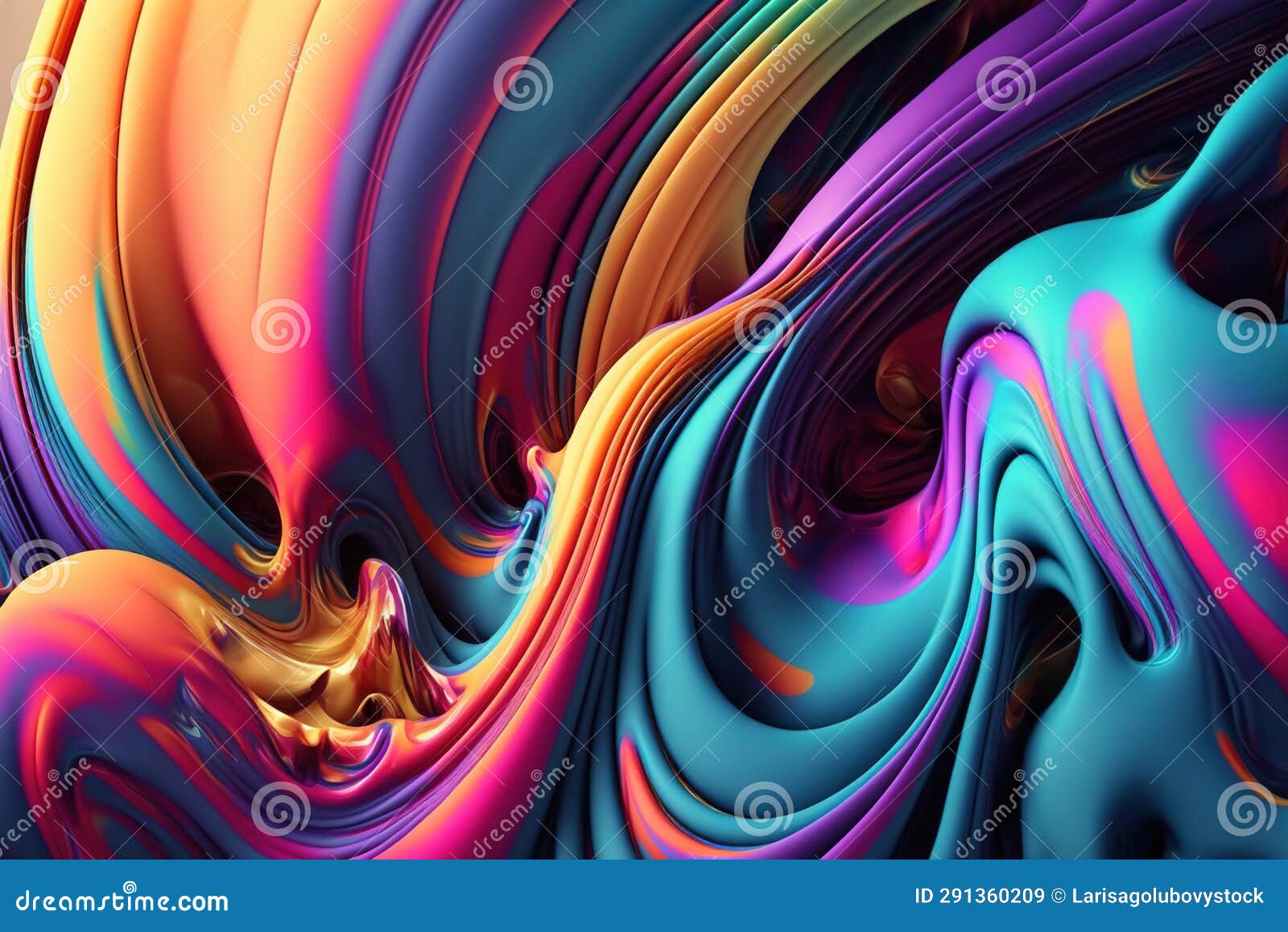Color Fluid Mix 3d Paint Splash Curve Layers Wave Generative Ai Stock ...