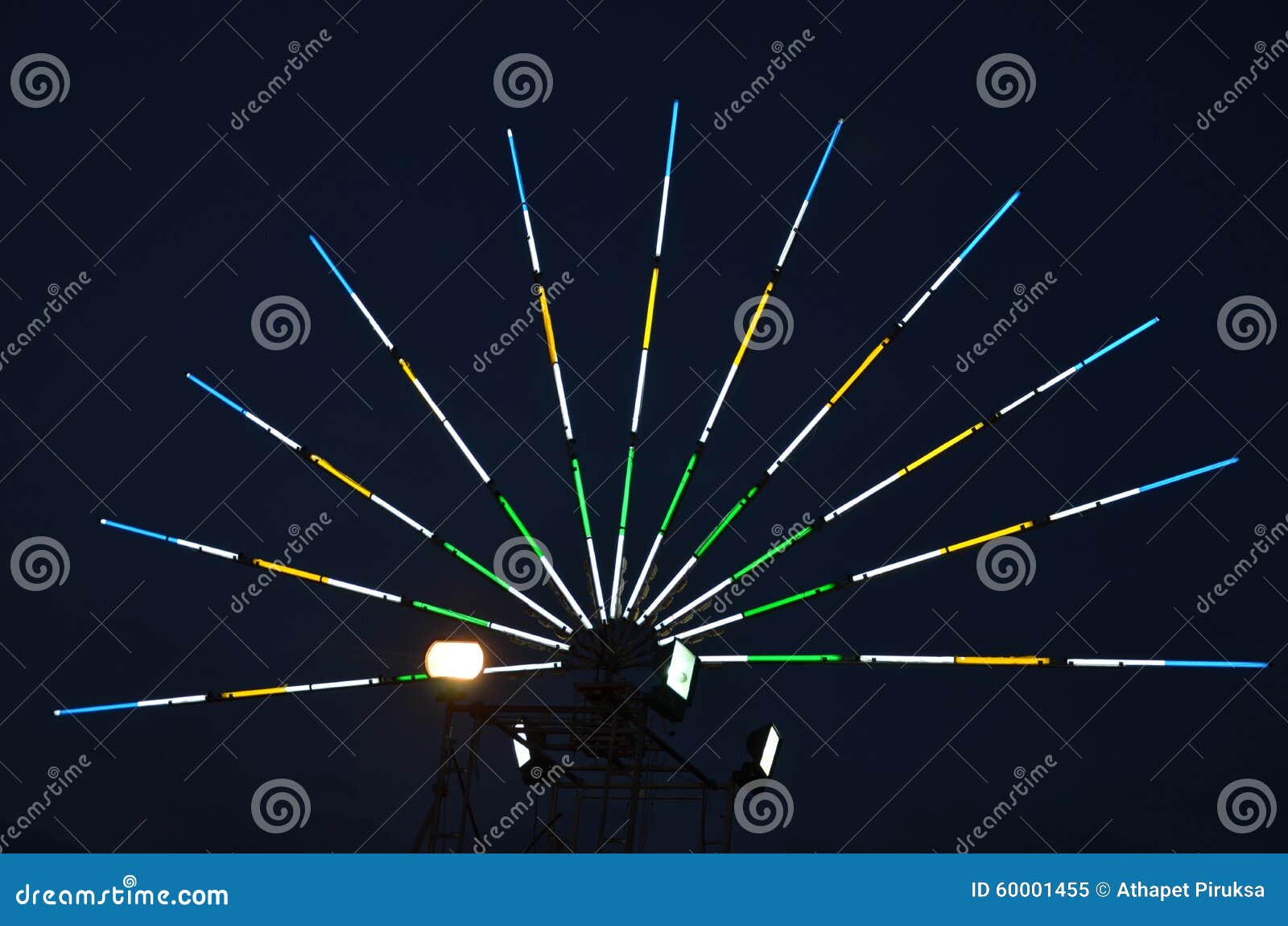 Color Fluorescent in Night Sky Stock Image - Image of holiday ...