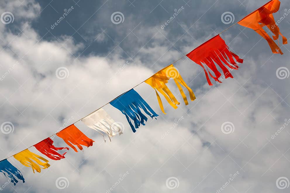 Color flutter flags stock photo. Image of clouds, tapes - 10259114