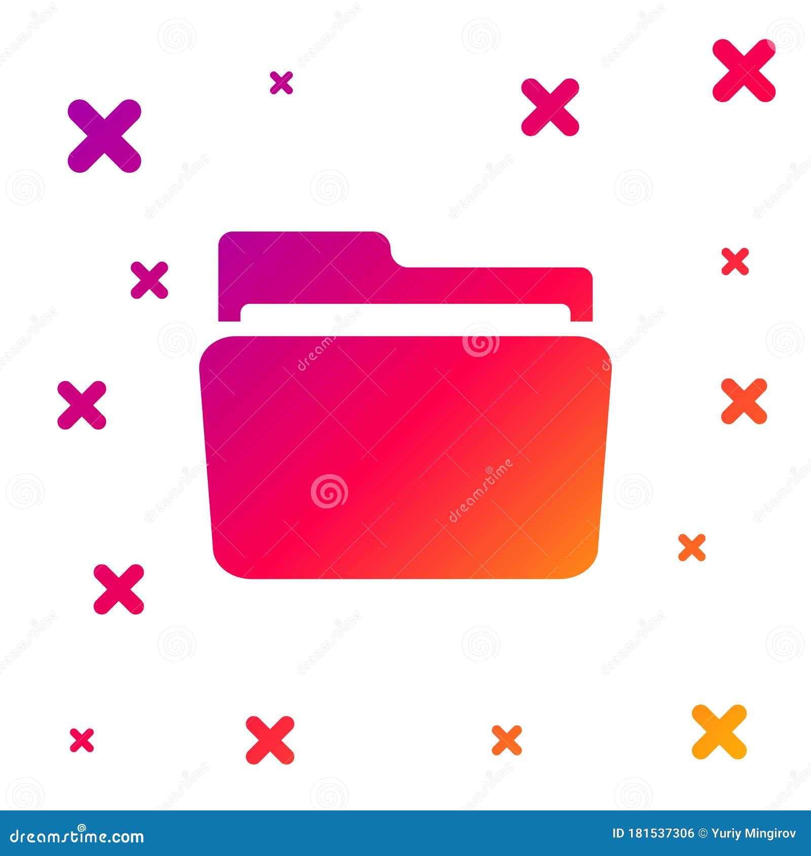 Color Folder Icon Isolated on White Background. Gradient Random Dynamic ...