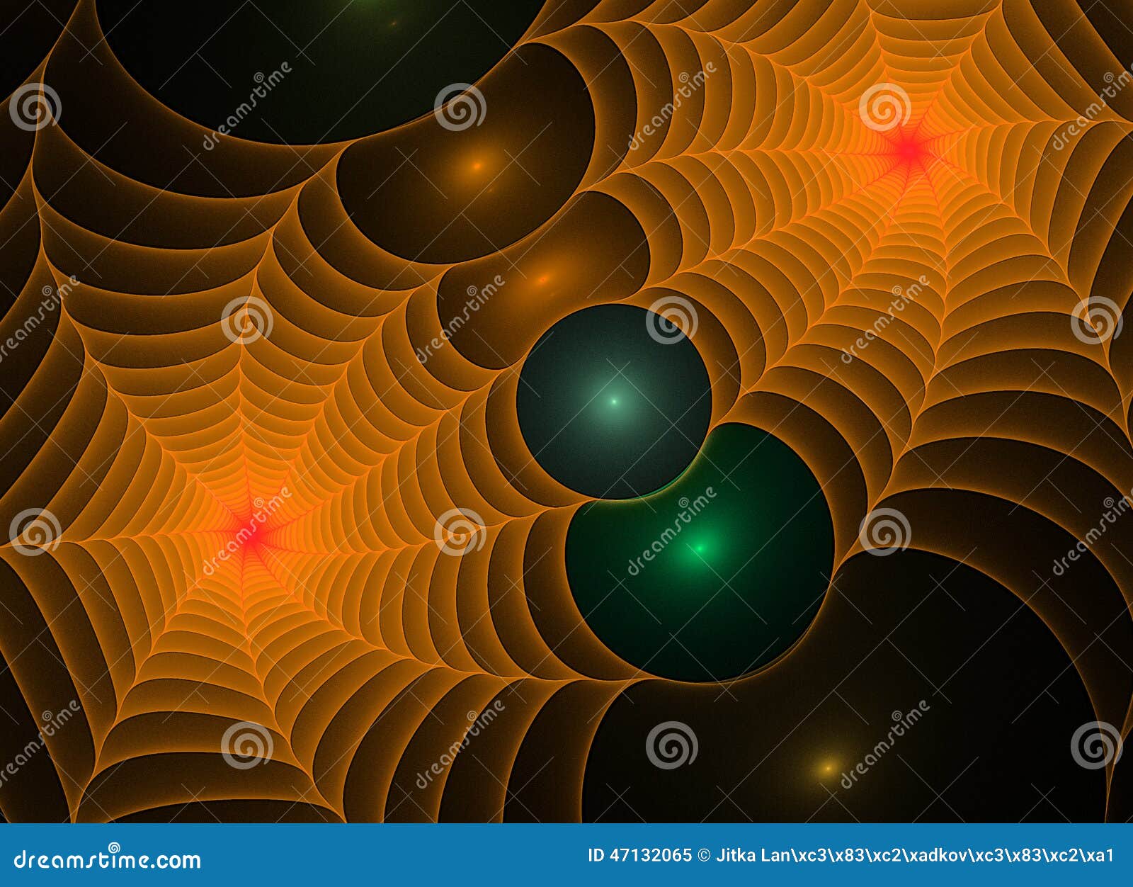 Color Fractal Spider Web Background Stock Illustration - Illustration ...