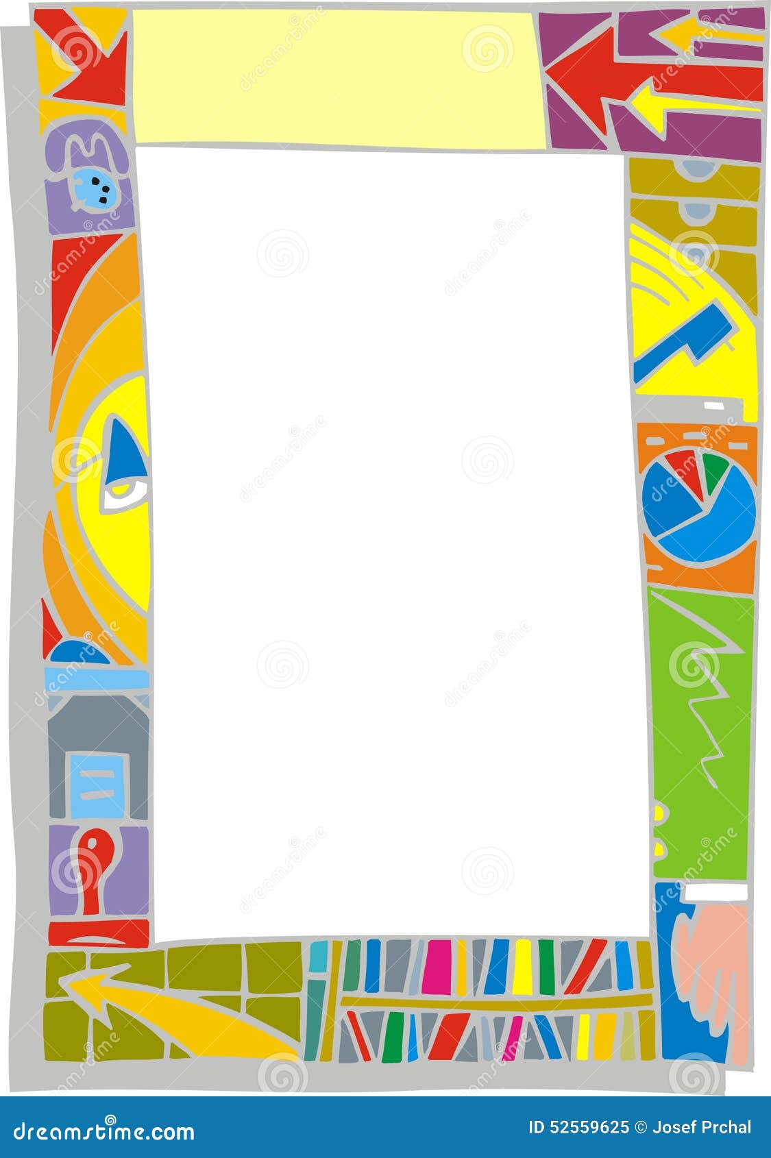 Color Frame Cartoon Vector | CartoonDealer.com #52559625
