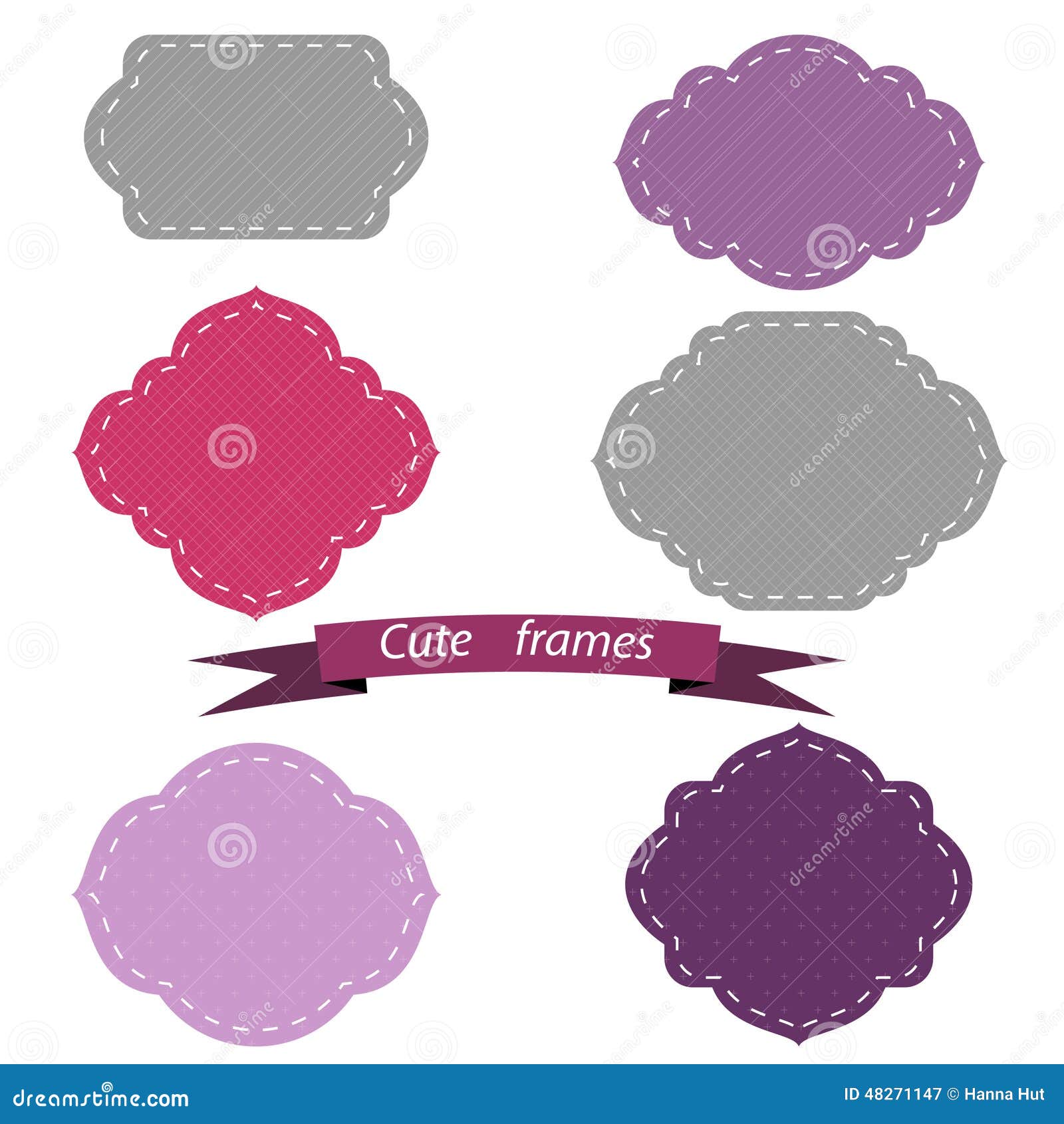Color Frame Art With White Blank. Abstract Vector Horizontal Background ...