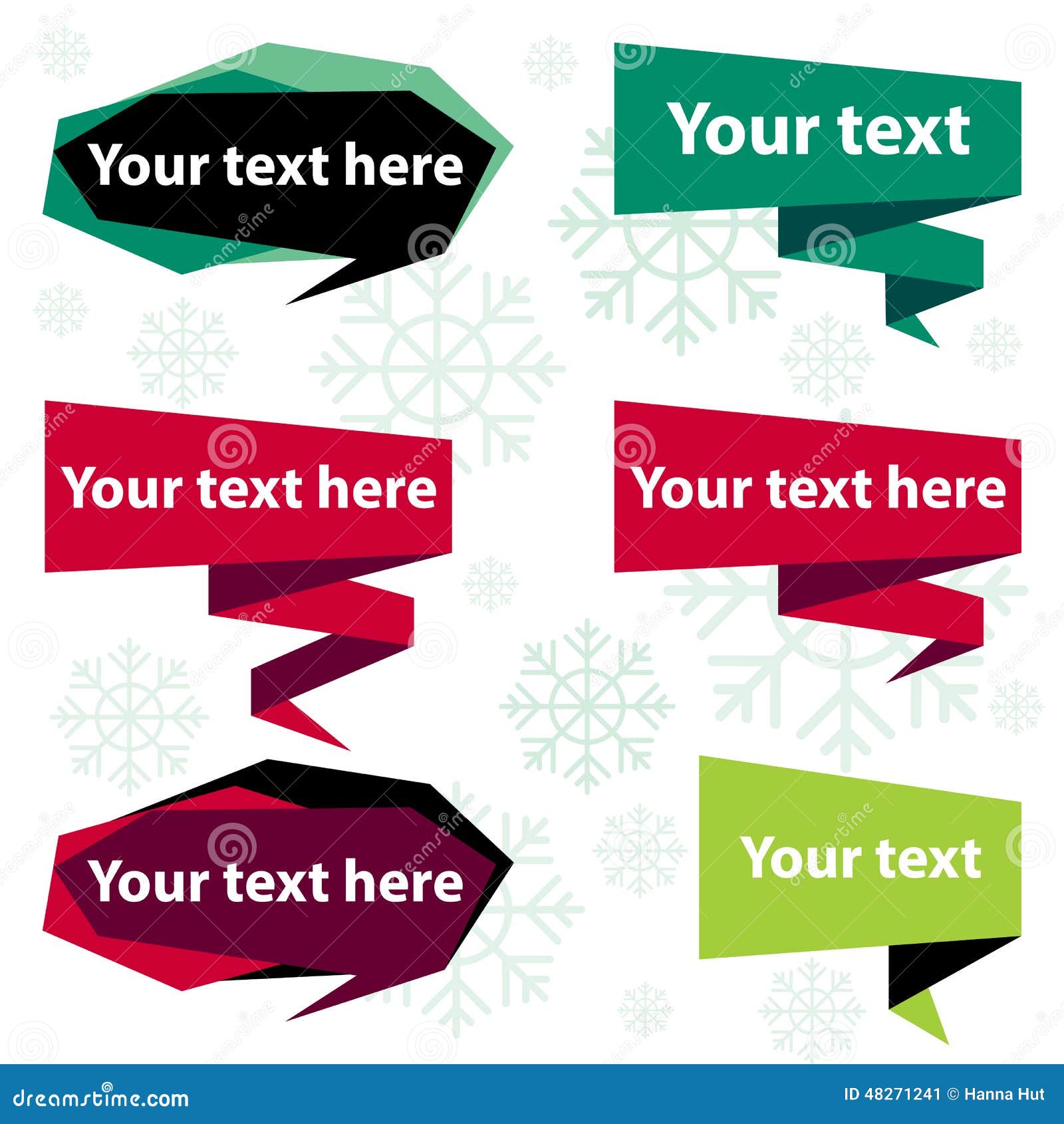 Color frame and label set. stock vector. Illustration of message - 48271241