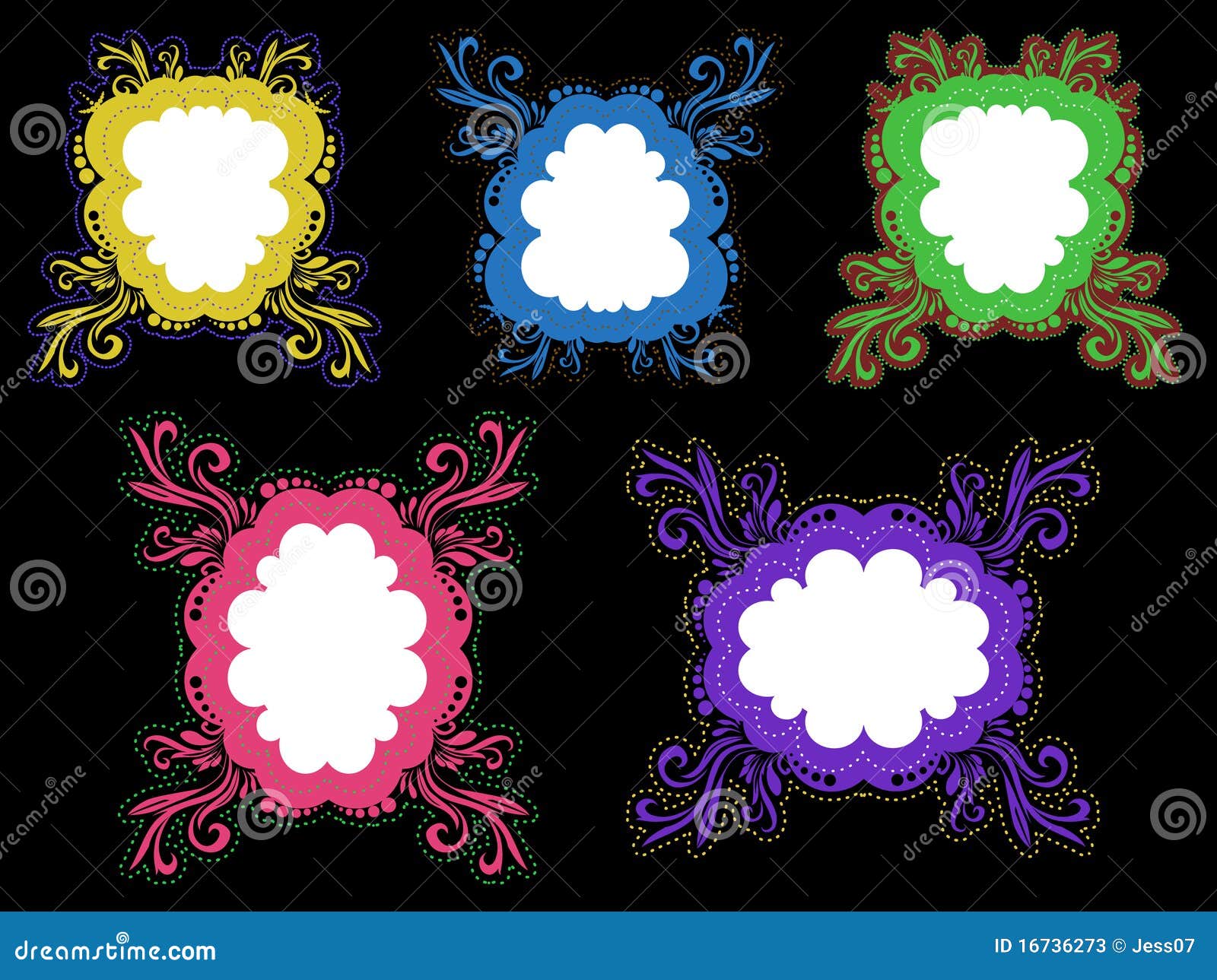 Color frames on black stock illustration. Illustration of holiday ...