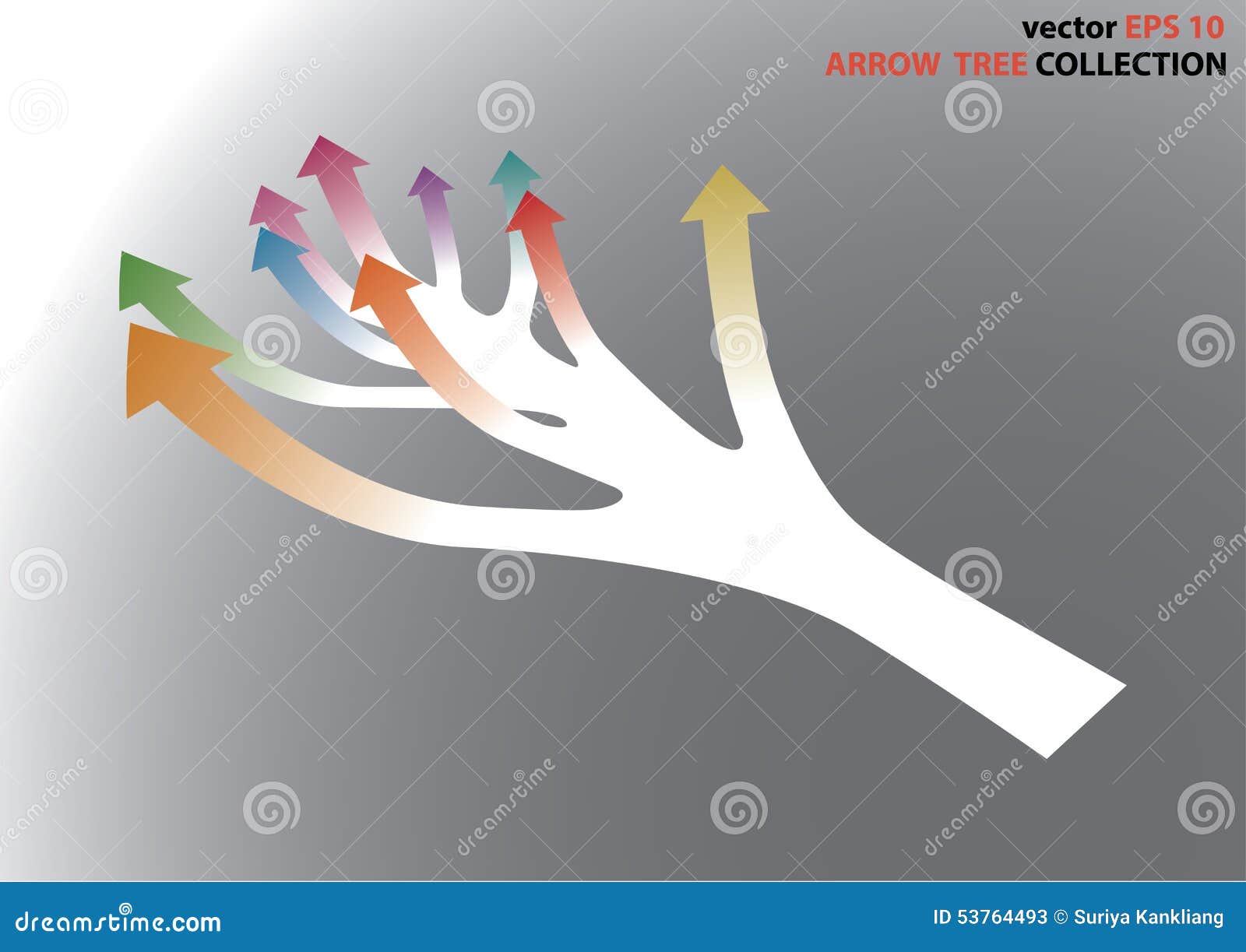 Color full arrow chart stock vector. Illustration of success - 53764493