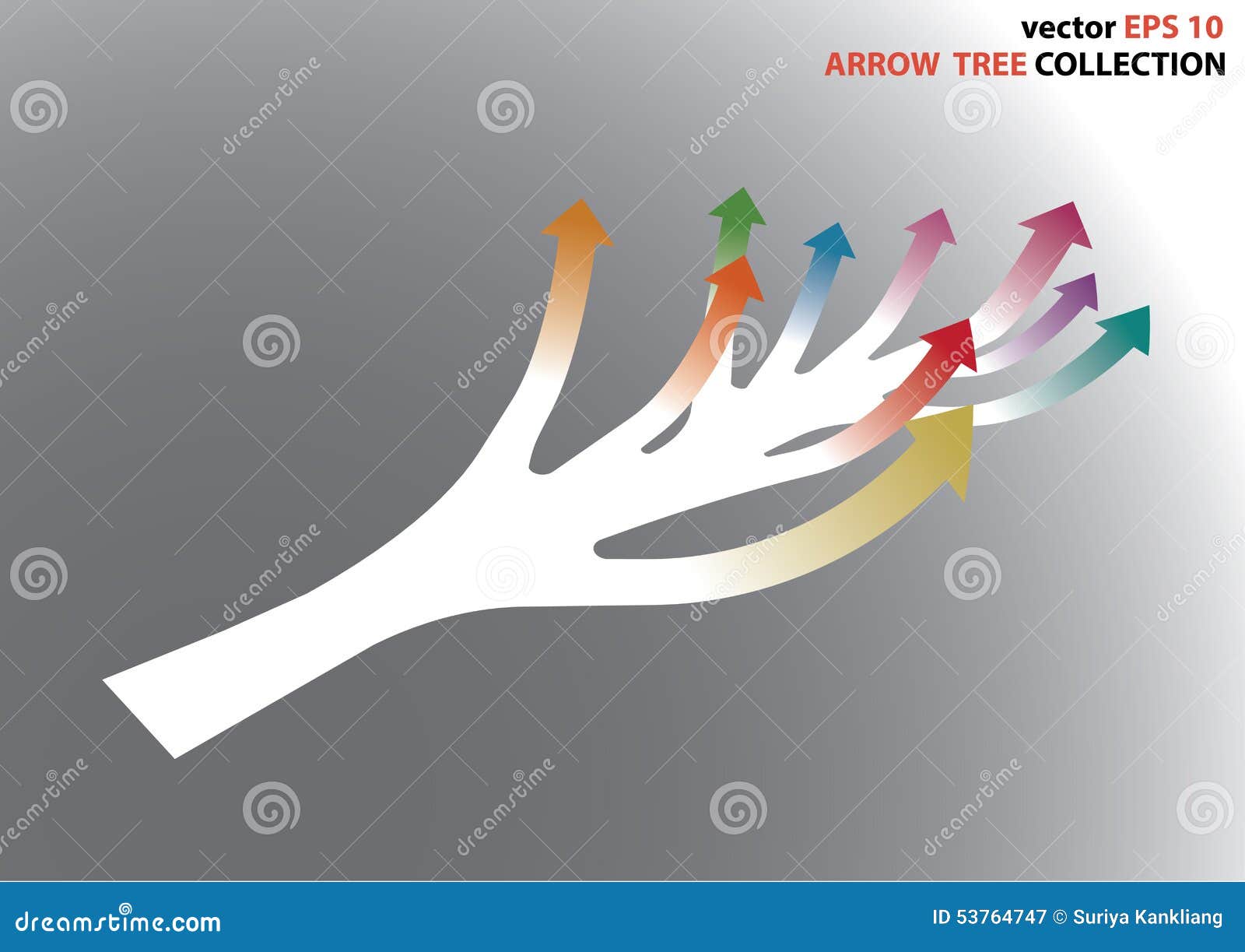 Color full arrow chart stock vector. Illustration of dimension - 53764747