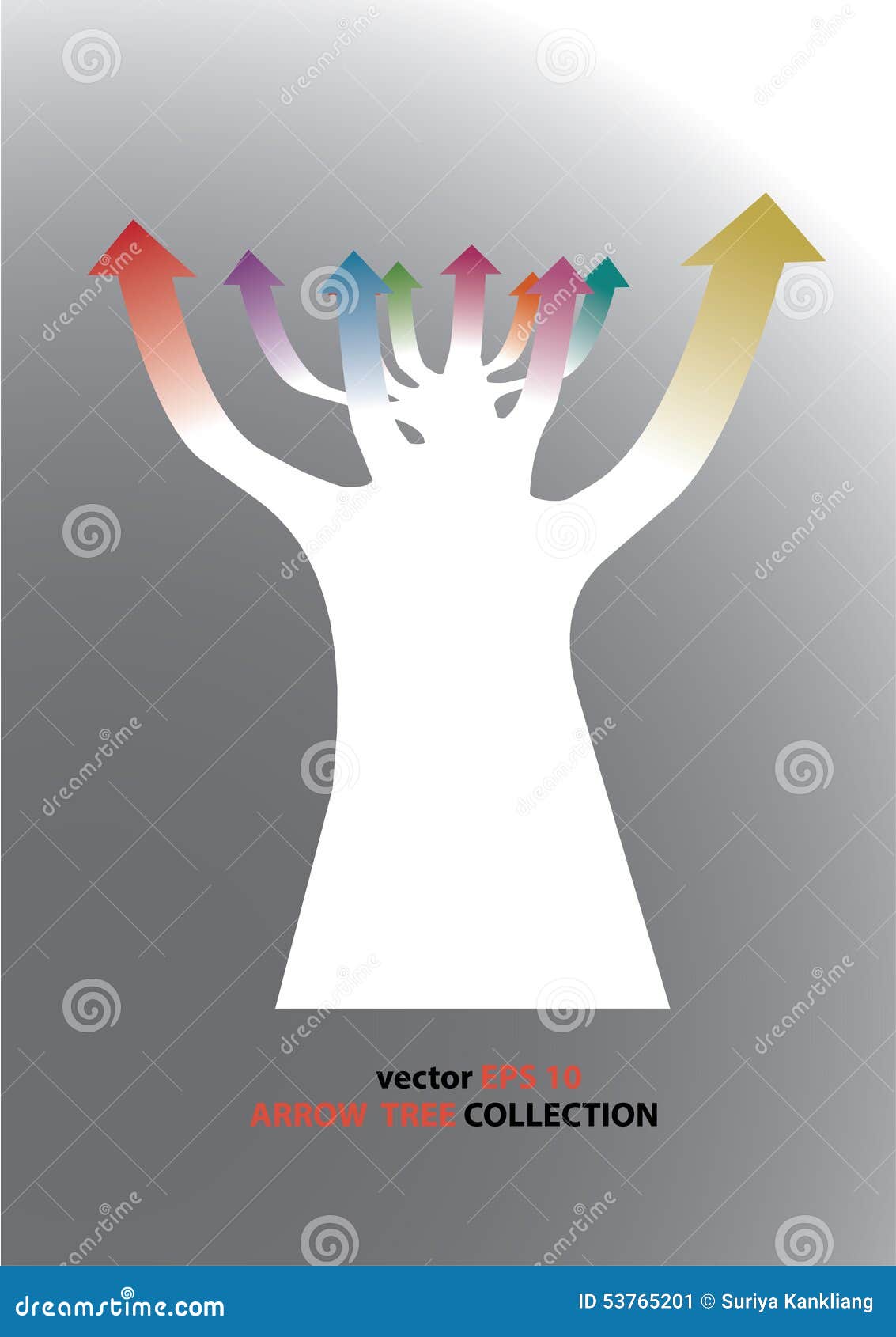 Color full arrow chart stock vector. Illustration of business - 53765201