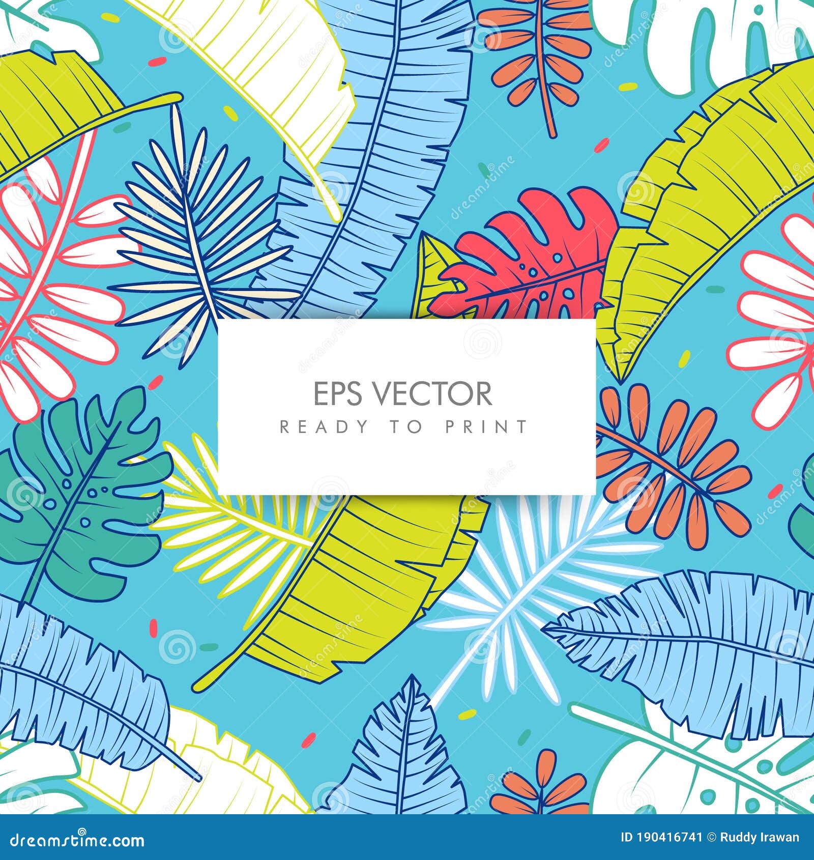 Color Full Tropical Pattern Stock Vector - Illustration of lines ...