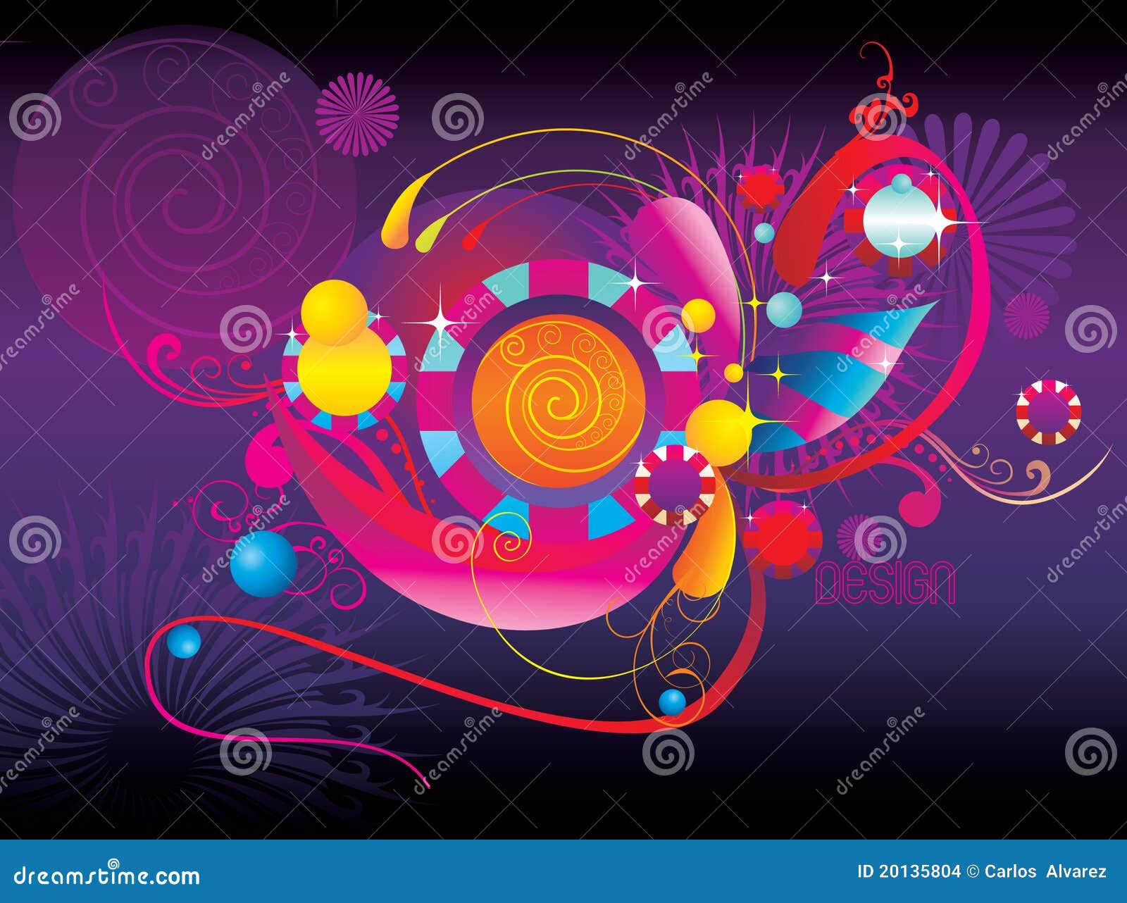 Color fun abstract shapes stock vector. Illustration of abstract - 20135804
