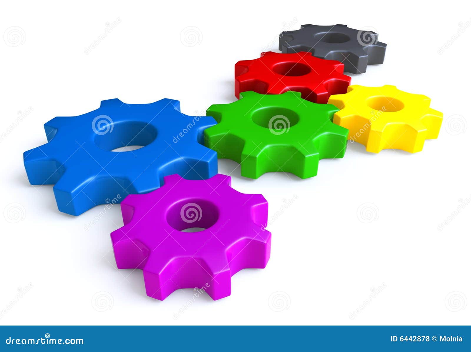 Color gear stock illustration. Illustration of manufacture - 6442878