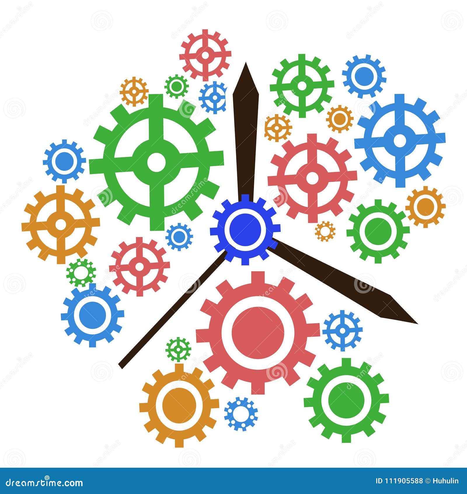 Gear, Clock, Time Icon. Signs And Symbols Can Be Used For Web, Logo ...