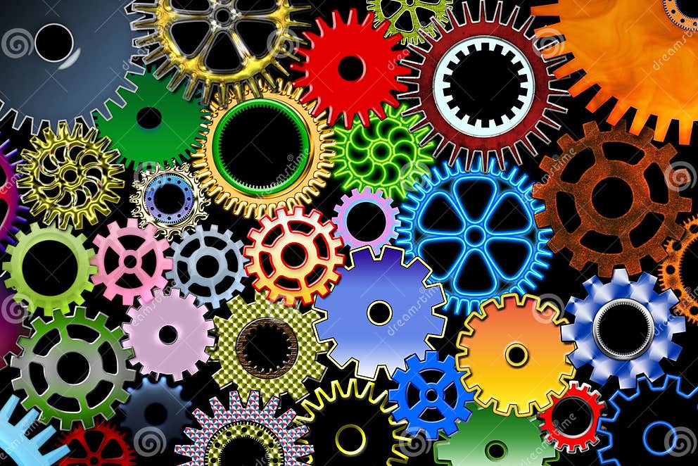Color gears stock illustration. Illustration of degree - 1777871