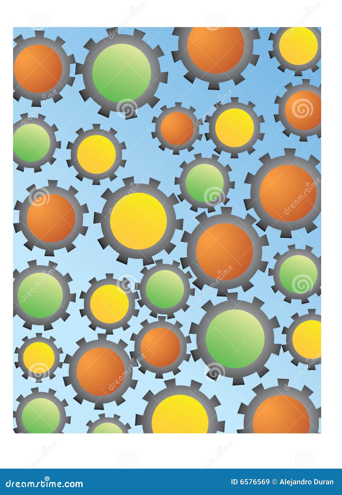 Color gears stock vector. Illustration of backdrop, creative - 6576569