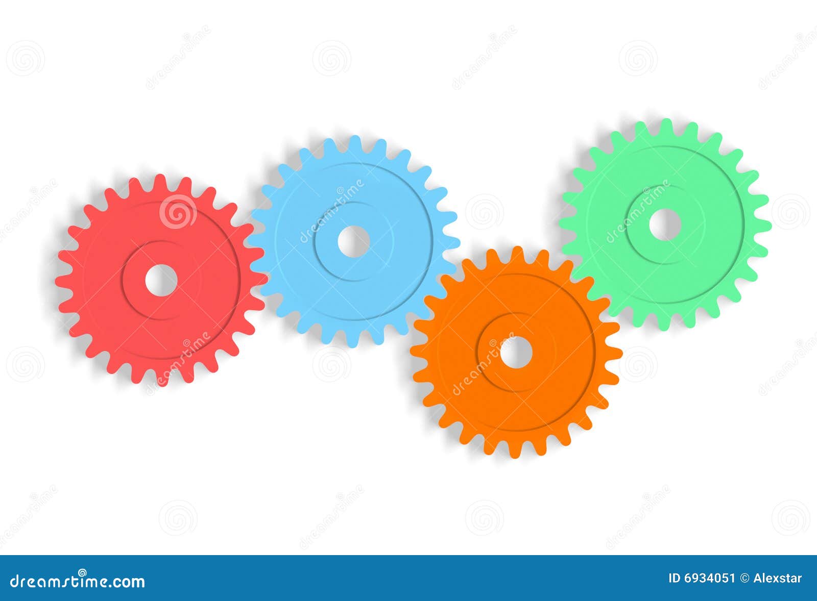 Color Gears Stock Image - Image: 6934051