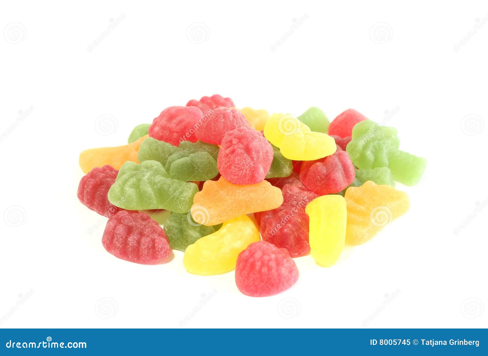 Color Gelatinous Sweets Isolated On White Backgrou Picture. Image: 8005745