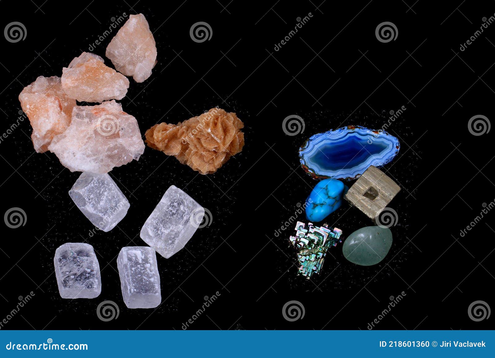 Color Gems and Minerals Collection Isolated Stock Photo - Image of ...