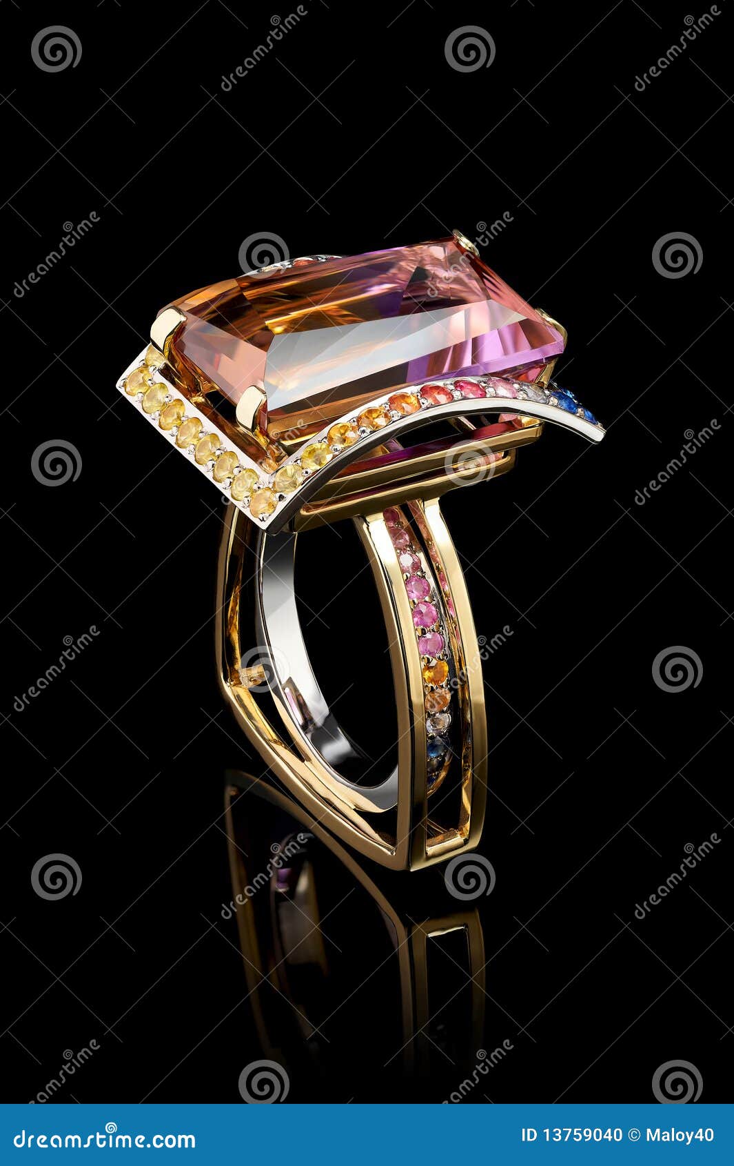 Color gems ring stock photo. Image of gold, jewelry, gems - 13759040