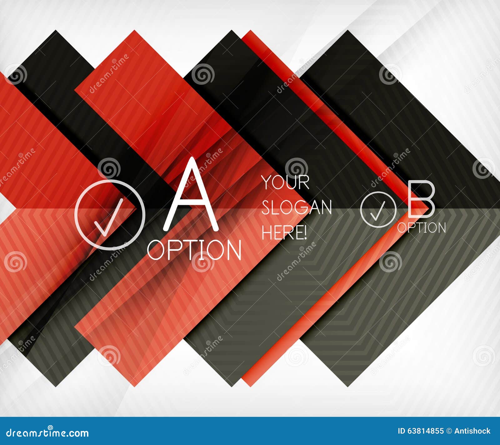 Color Geometric Shapes with Option Elements Stock Vector - Illustration ...