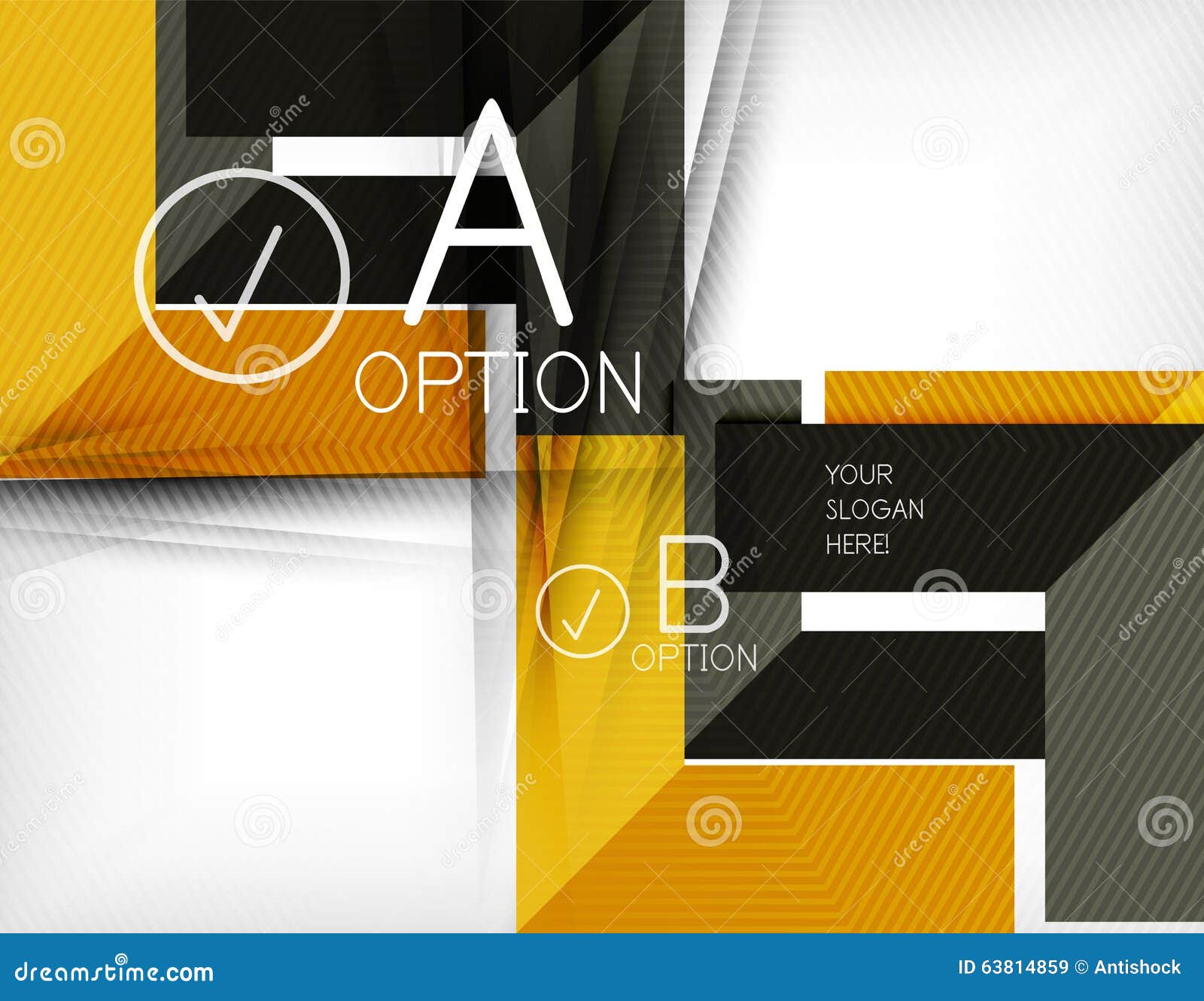 Color Geometric Shapes with Option Elements Stock Vector - Illustration ...