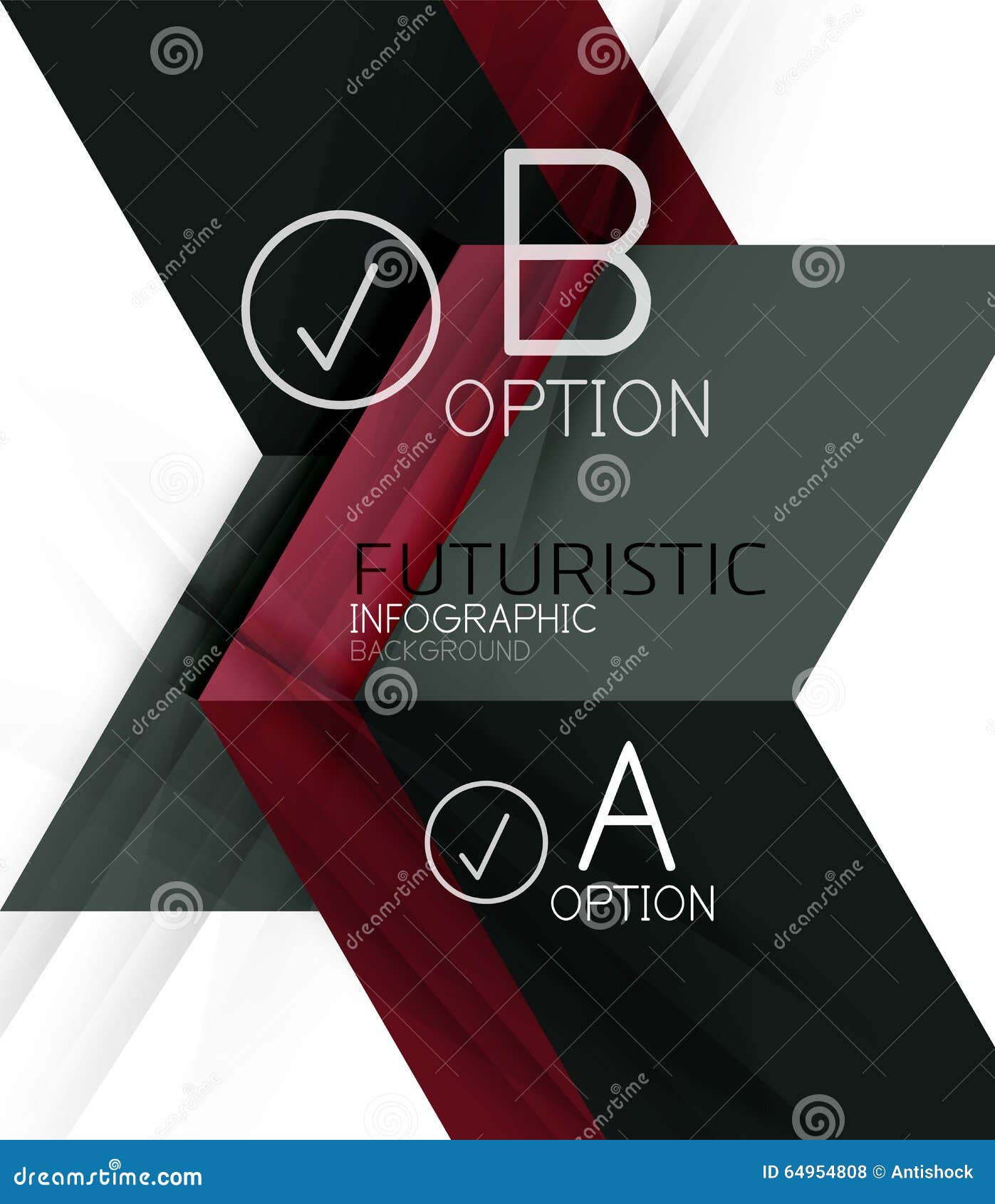 Color Geometric Shapes with Option Elements Stock Vector - Illustration ...