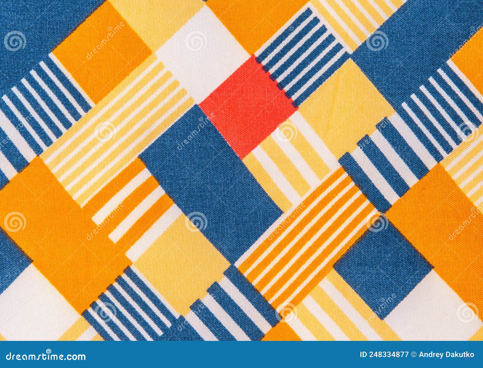 Color Geometric Square Mosaic Abstract Fabric Pattern Decorative ...