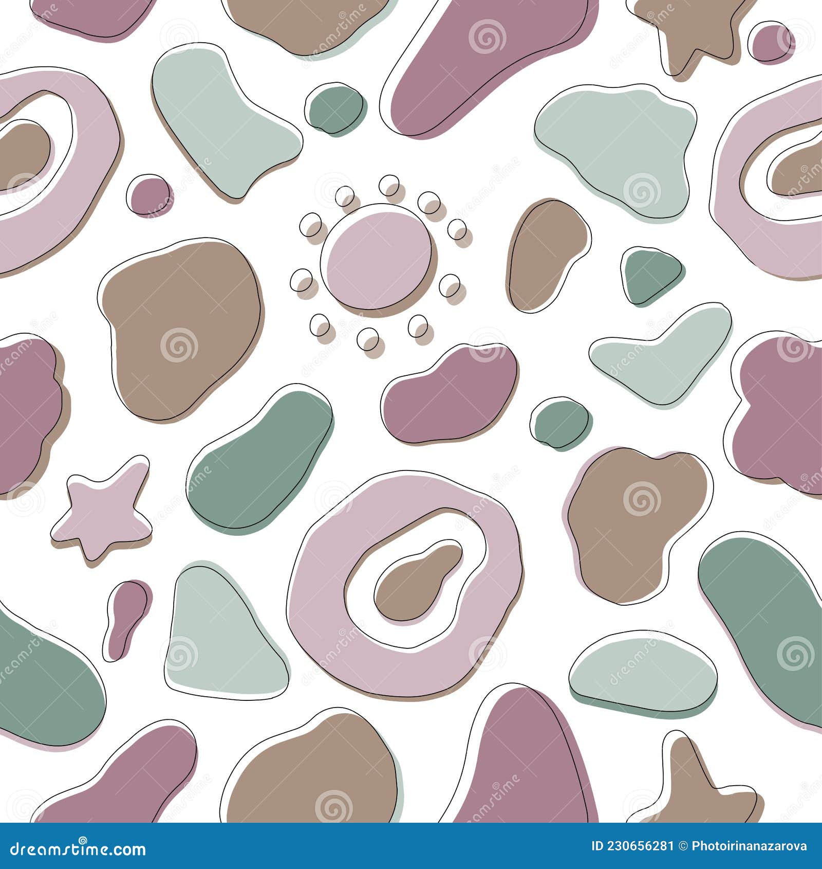 Color Geometry Pattern in Doodle Technique for Design. Stock Vector ...