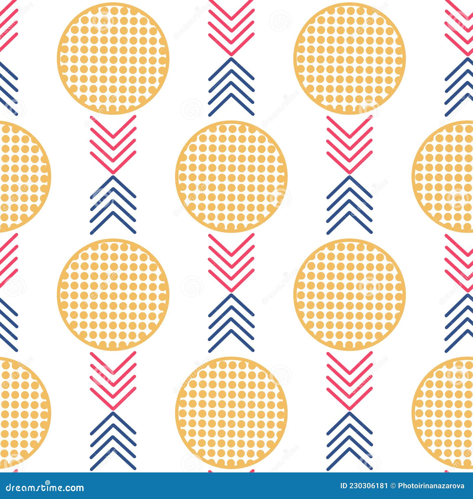 Color Geometry Pattern in Doodle Technique for Design. Stock Vector ...