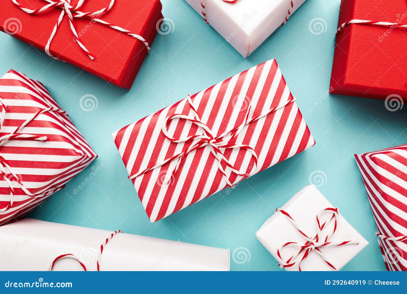 Color Gift Boxes on Color Background, Flat Lay Stock Image - Image of ...