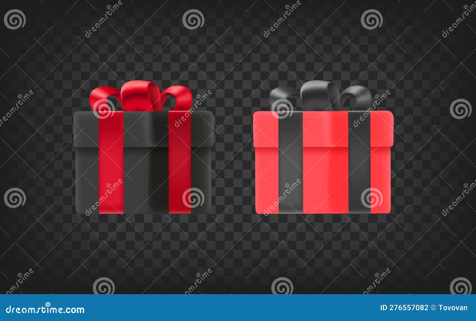 Color Gift Boxes Clipart. 3d Vector Clipart Isolated on Transparent ...