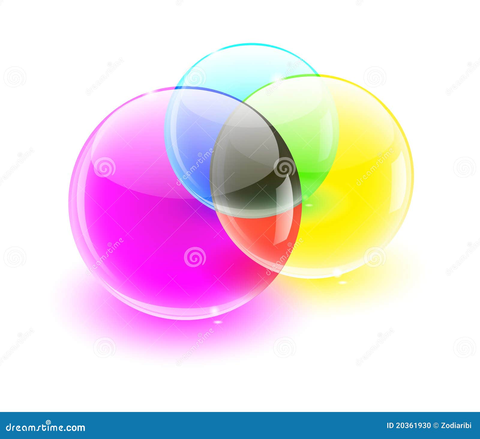 Color Glass Balls Color MIX Stock Vector - Illustration of reflection ...