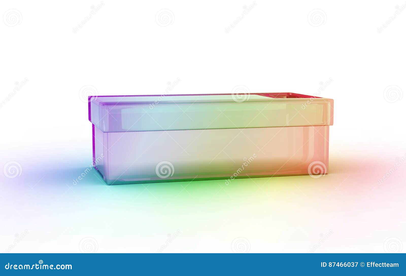 Color glass box with cover stock illustration. Illustration of isolated ...