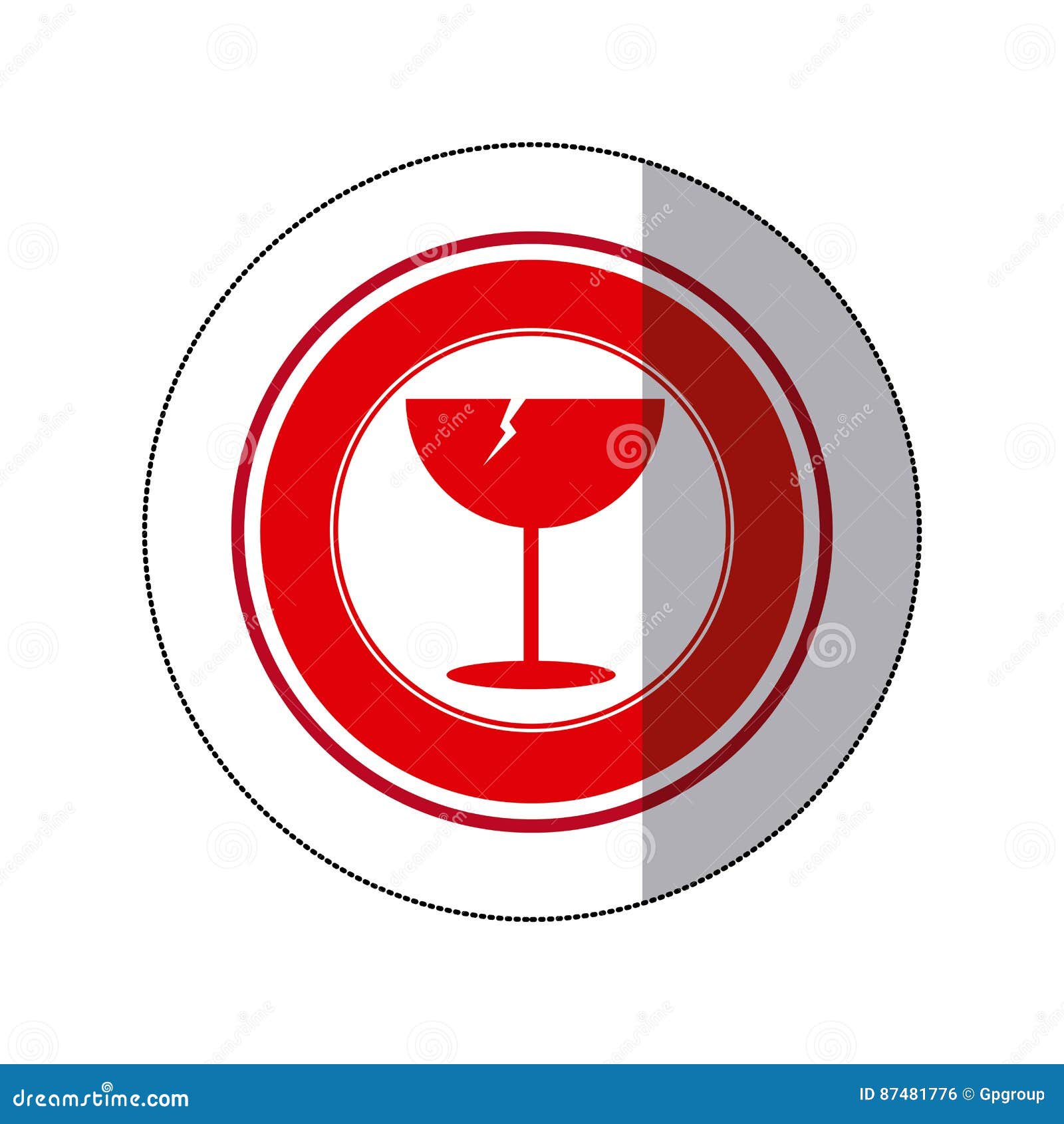 Color Glass Broken Emblem Icon Stock Illustration - Illustration of ...