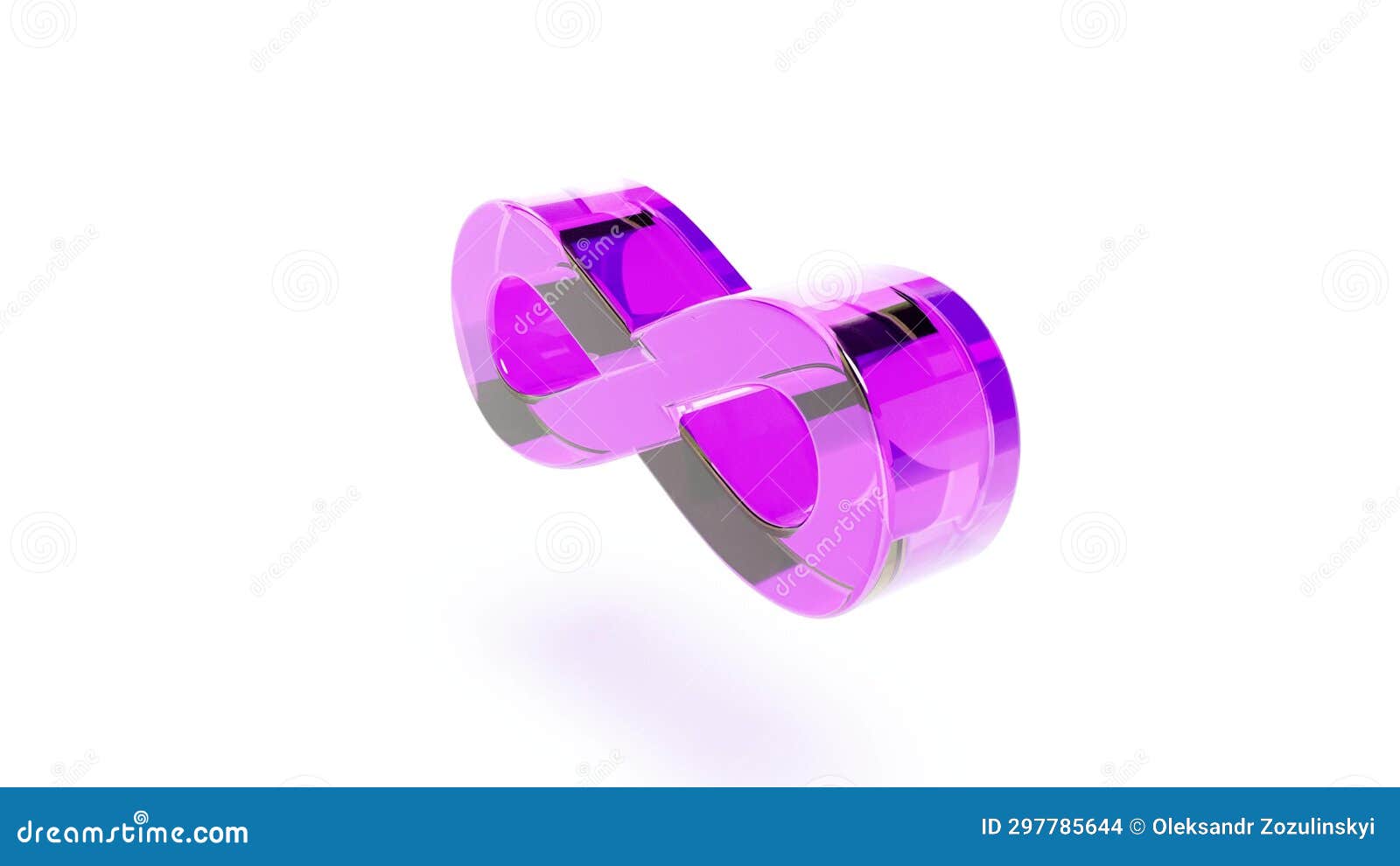 Color Glass Endless Sign Intro 3d Stock Illustration - Illustration of ...