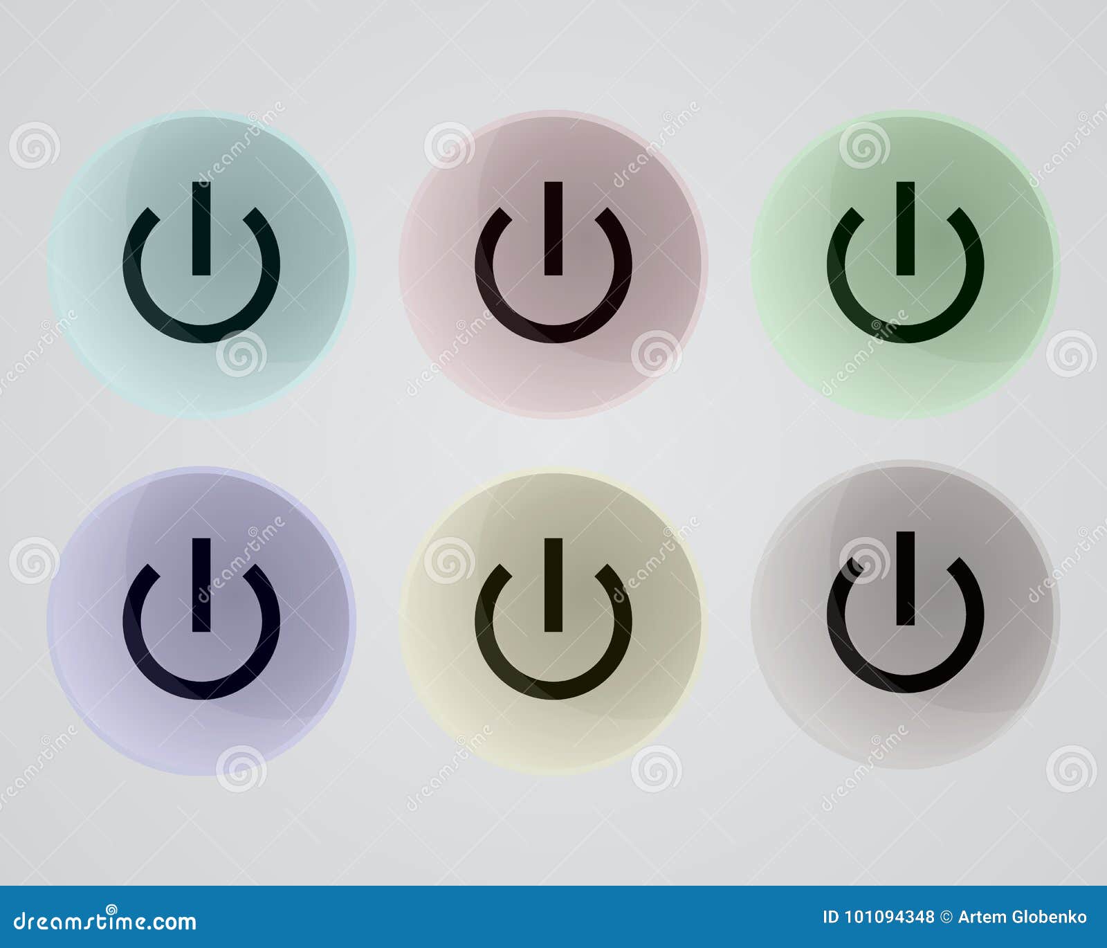 Power button stock vector. Illustration of purple, blue - 101094348