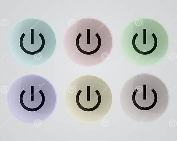 Power button stock vector. Illustration of purple, blue - 101094348