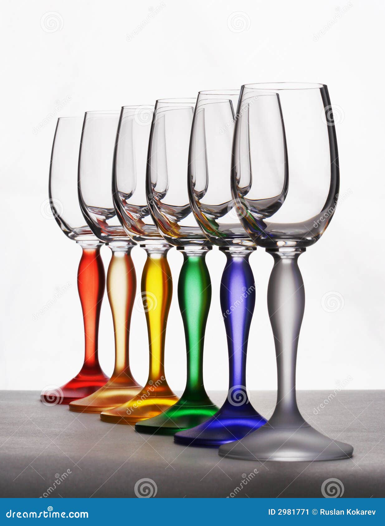 Color glasses stock image. Image of glasses, wine, rainbow - 2981771