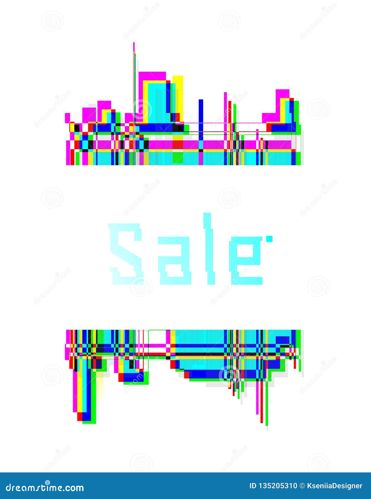 Color Glitch Background. Distortion Effects for Advertising Stock ...