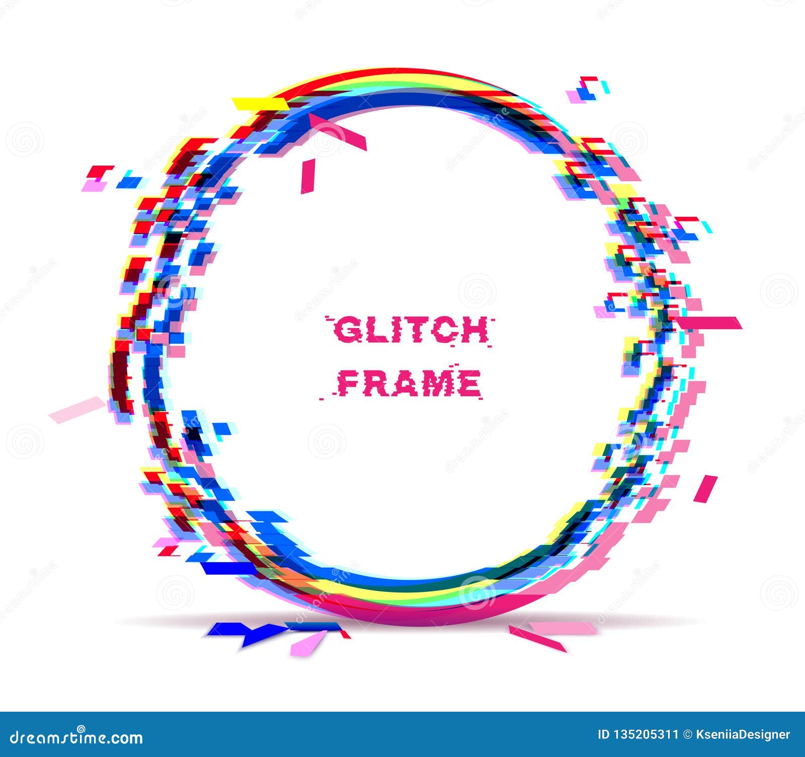 Glitch Frame Cadre Template. Vector Illustration | CartoonDealer.com ...