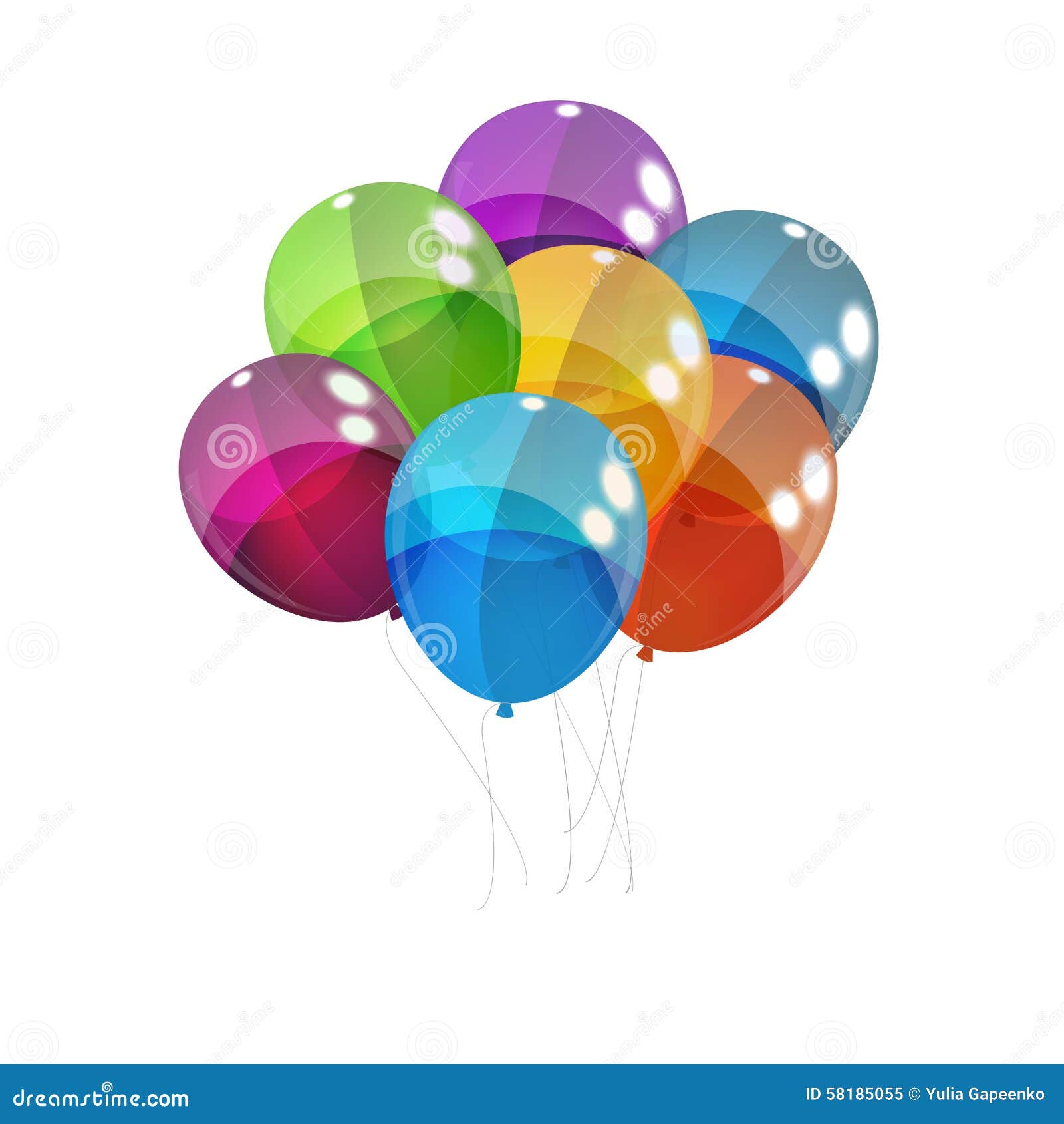 Color Glossy Balloons Background Vector Stock Illustration ...