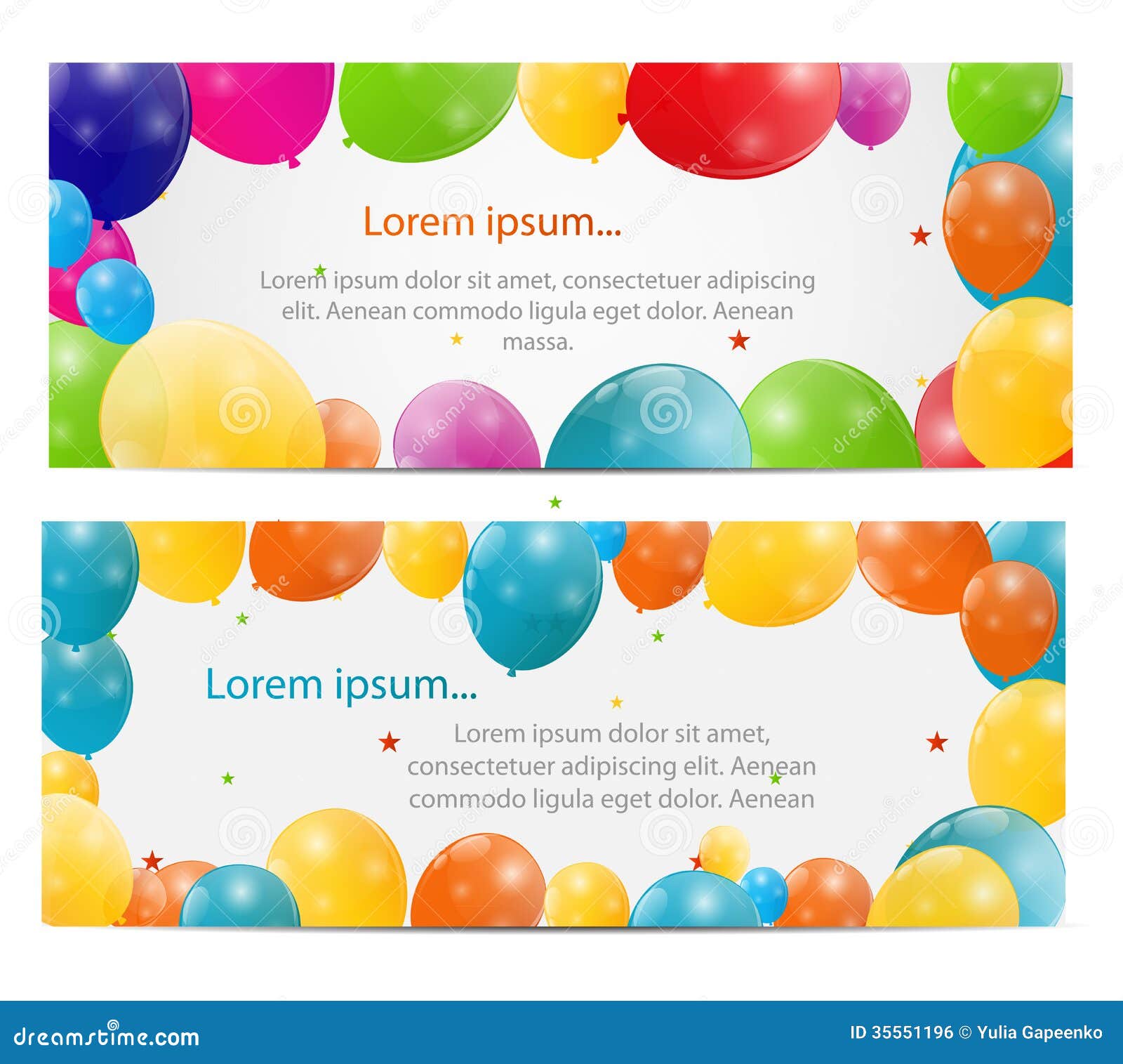 Color Glossy Balloons Card Background Vector Stock Vector ...